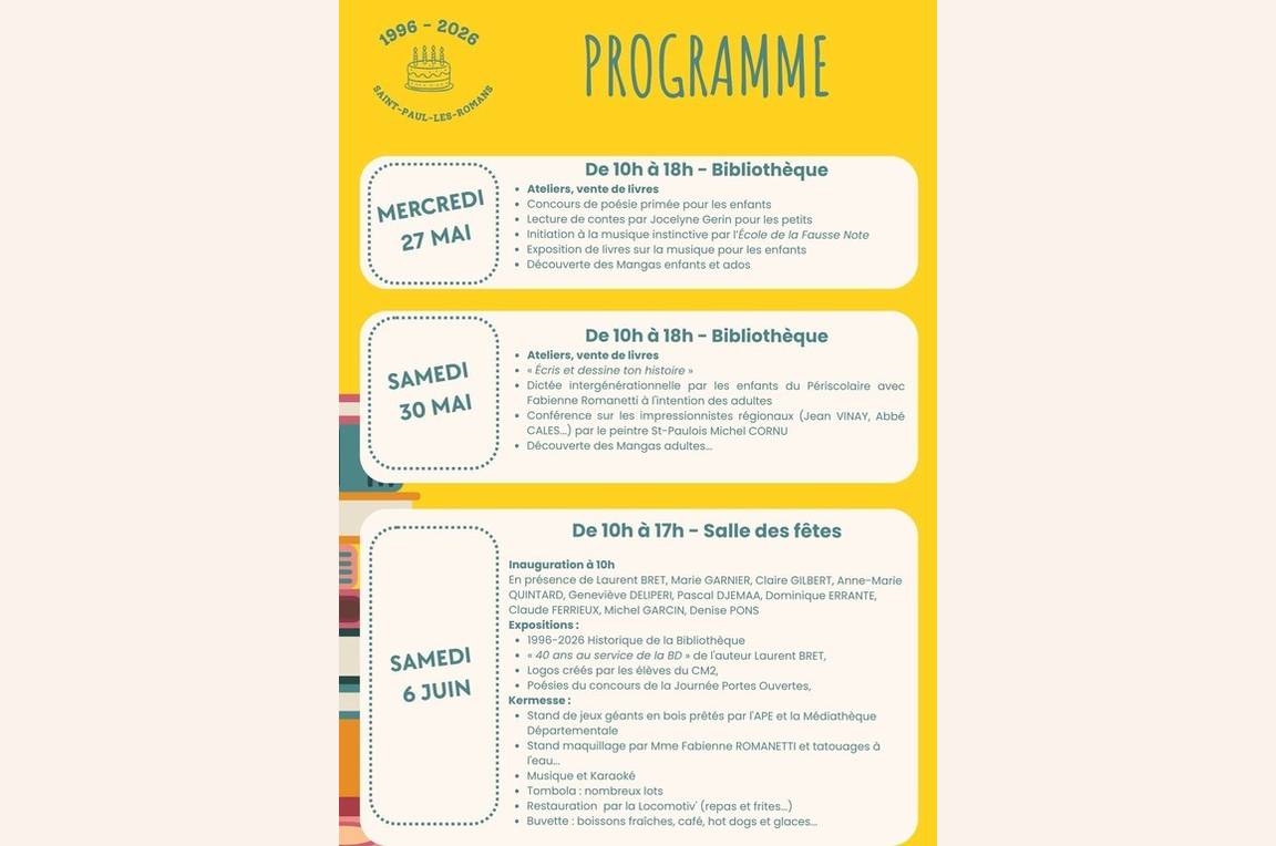 La bibliothèque fête ses 30 ans!