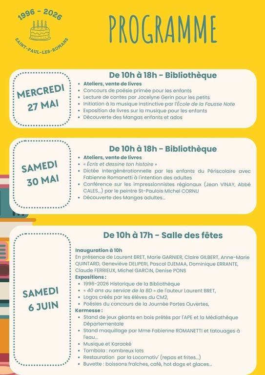 La bibliothèque fête ses 30 ans!